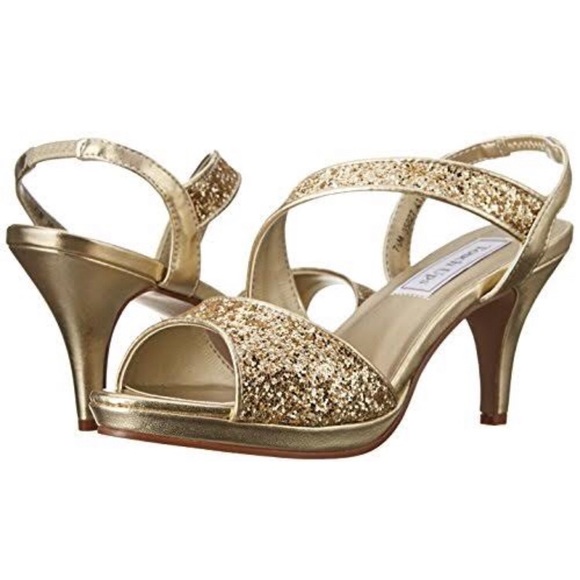 Touch Ups | Shoes | Womens Touch Ups Adult Gold Heels Size 75 | Poshmark